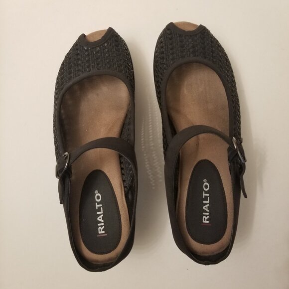 Rialto | Shoes | Rialto Vega Black Mary Jane Clog Shoe Size 85 | Poshmark